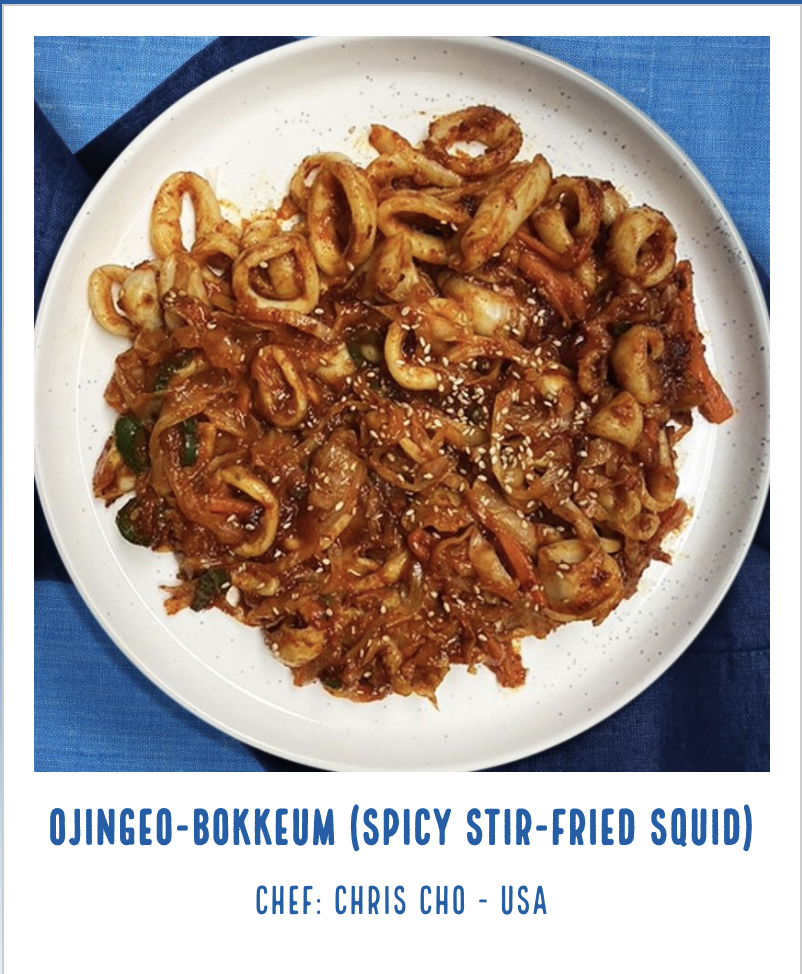 Ojingeo-Bokkeum (Spicy Stir-Fried Squid) with MSC + Chef Chris Cho
